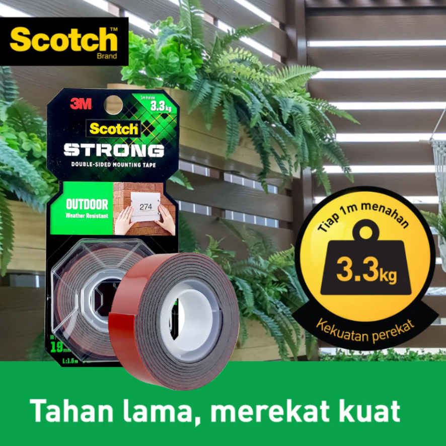 Jual Double Tape 3M Perekat Dinding Super Kuat Outdoor Mounting Tape ...