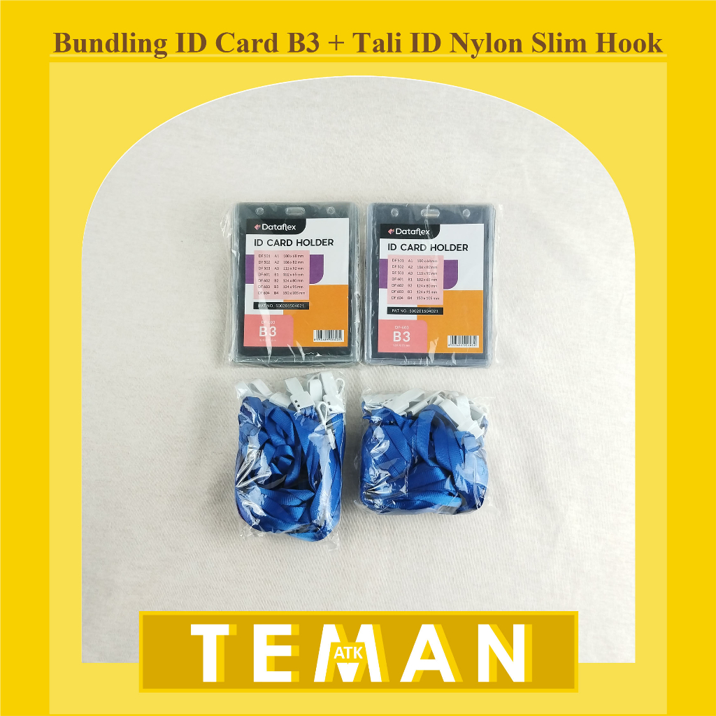 Jual Bundling ID Card B3 + Tali Nylon Slim Hook Plastik (CBT-NYLK ...