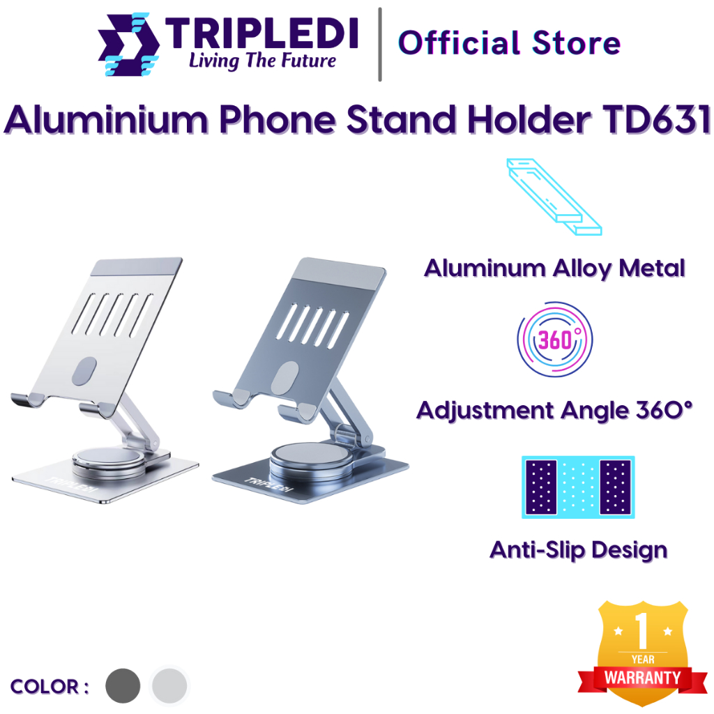 Jual TRIPLEDI Stand HP Aluminium TD631 Phone Holder Meja Standing ...