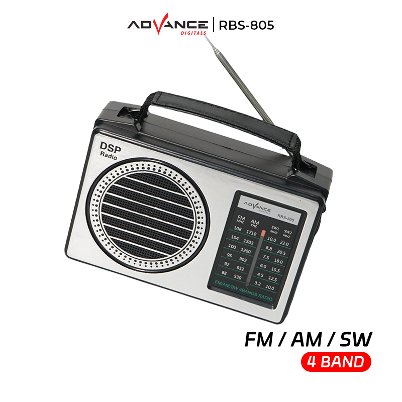 Jual Advance Radio FM / AM / SW1 / SW2 4 Band Radio RBS-805 - Baterai ...