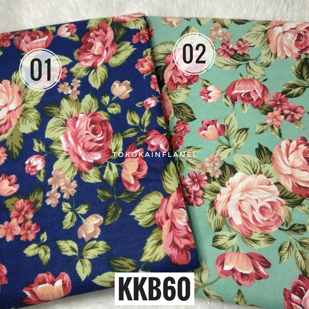 Jual Kain Katun Jepang Mawar Merah daun Hijau KKB60 Uk 50cm x Lebar ...