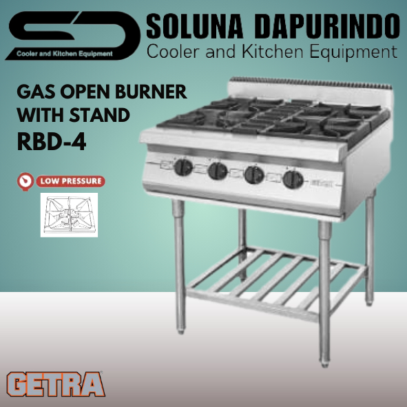 Jual GETRA Gas Open Burner With Stand RBD-4 / Kompor RBD4 | Shopee ...