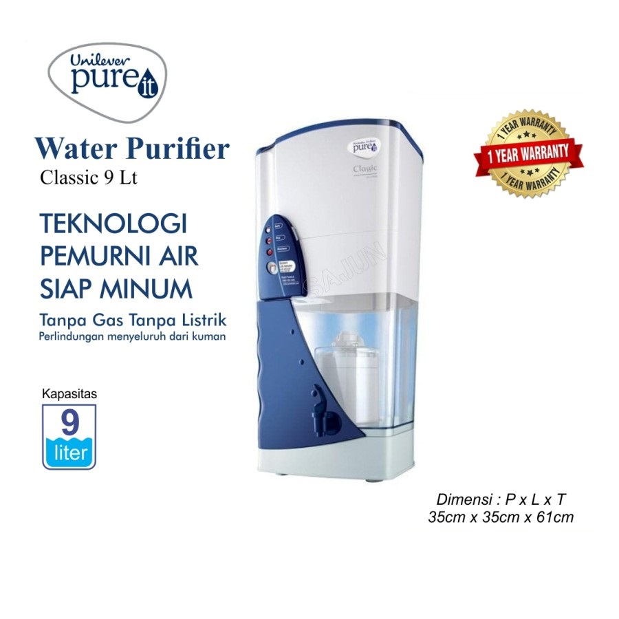 Jual UNILEVER PURE IT Water Purifier Classic 9 Lt Mesin Pemurni air ...