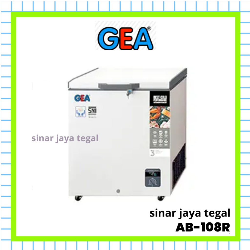Jual CHEST FREEZER GEA AB-108R 100 LITER- WHITE | Shopee Indonesia