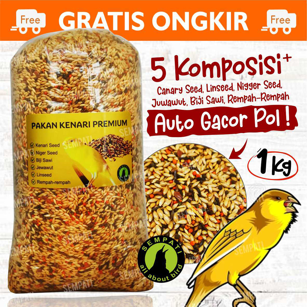 Jual Pakan Kenari Premium Plus Rempah 1 Kg Sempati Pakan Burung Kenari ...