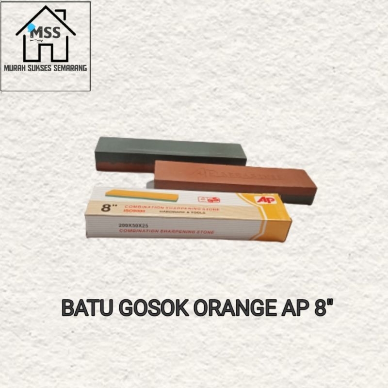 Jual BATU GOSOK ASAH ORANGE 6 inch dan 8 inch | Shopee Indonesia