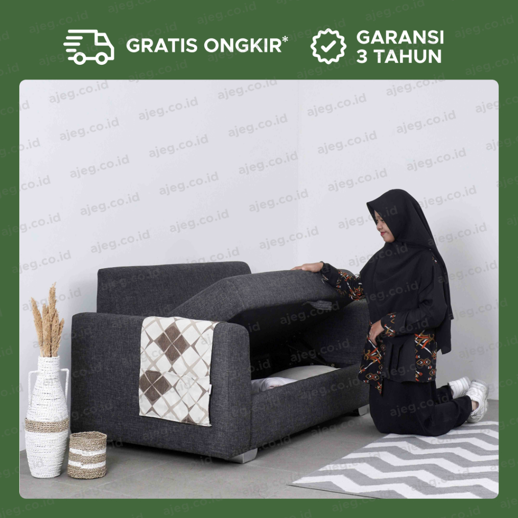 Jual AJEG.CO.ID - Sofa 2 Seater Minimalis Narumi | Shopee Indonesia