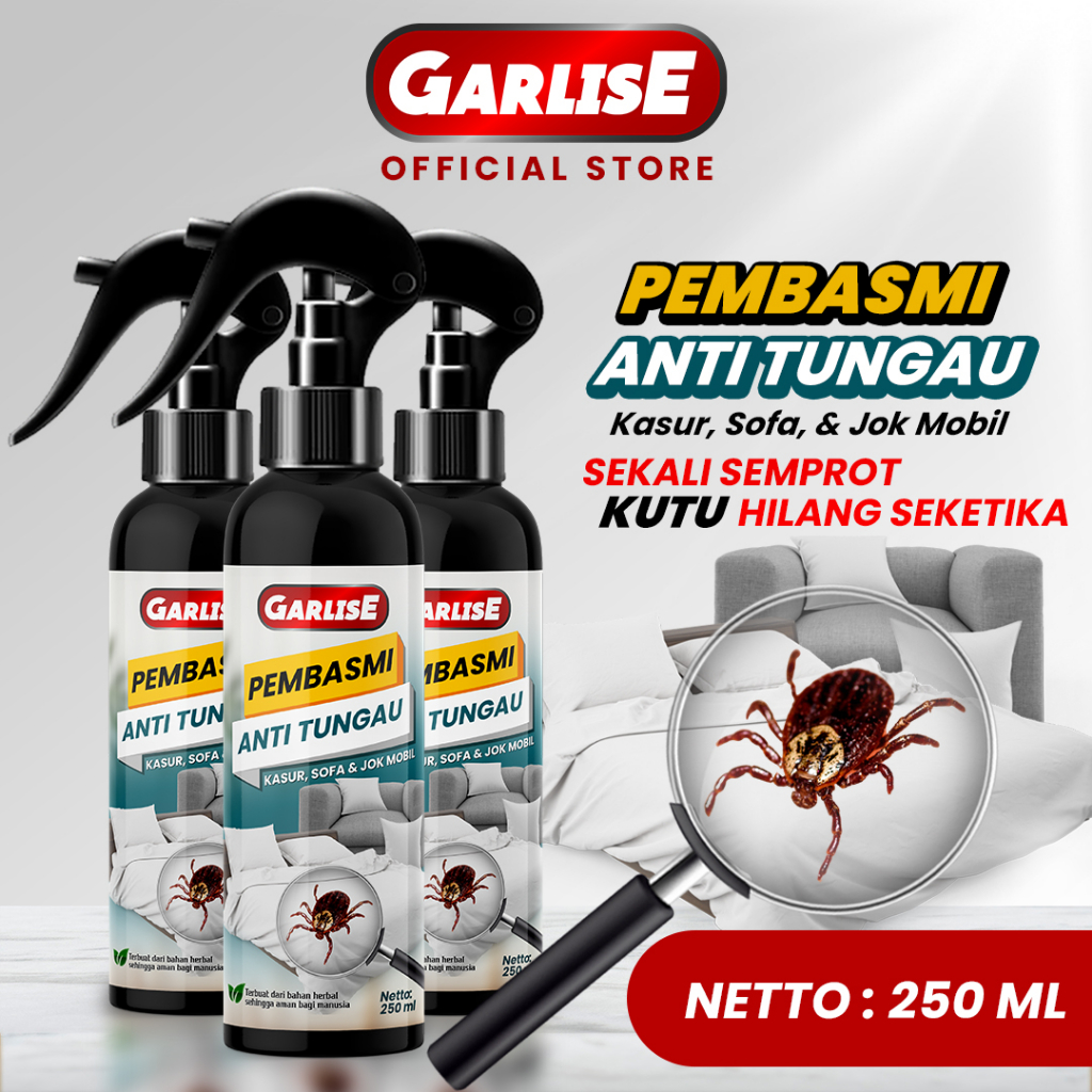 Jual GARLISE ANTI TUNGAU KASUR SPRAY 250 ML PEMBASMI OBAT KUTU TUNGAU ...