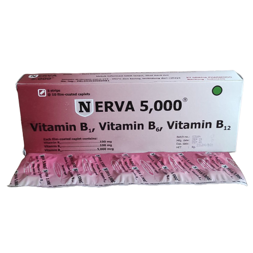 Jual Nerva 5000 Box 50's Kaplet Gracia / Vitamin B1 / Vitamin B6 ...