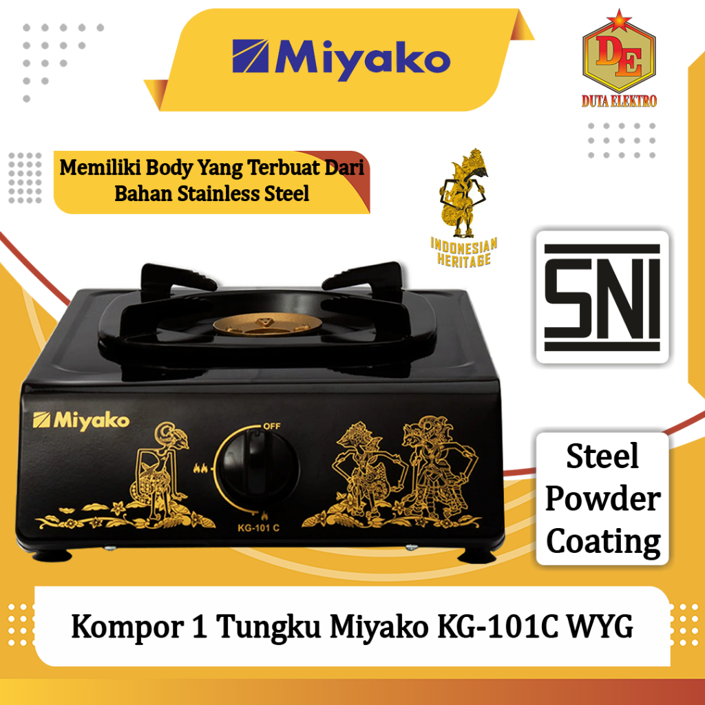 Jual Kompor Gas 1 Tungku Miyako KG 101 C WYG | Shopee Indonesia