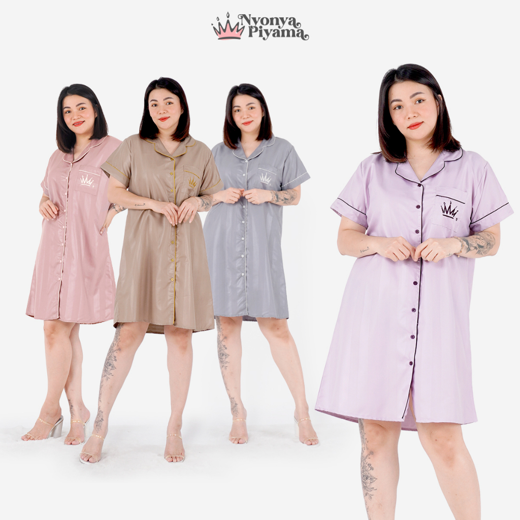 Jual [BEST SELLER] Nyonya Piyama Poly Bamboo Dress / Daster (Polos Herb ...