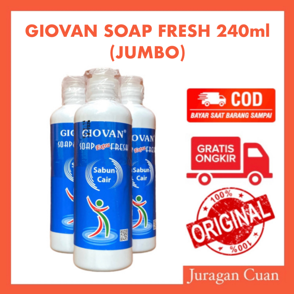 Jual SABUN GIOVAN SOAP FRESH BESAR (BIRU) 240 mL / BIANG KERINGAT ...
