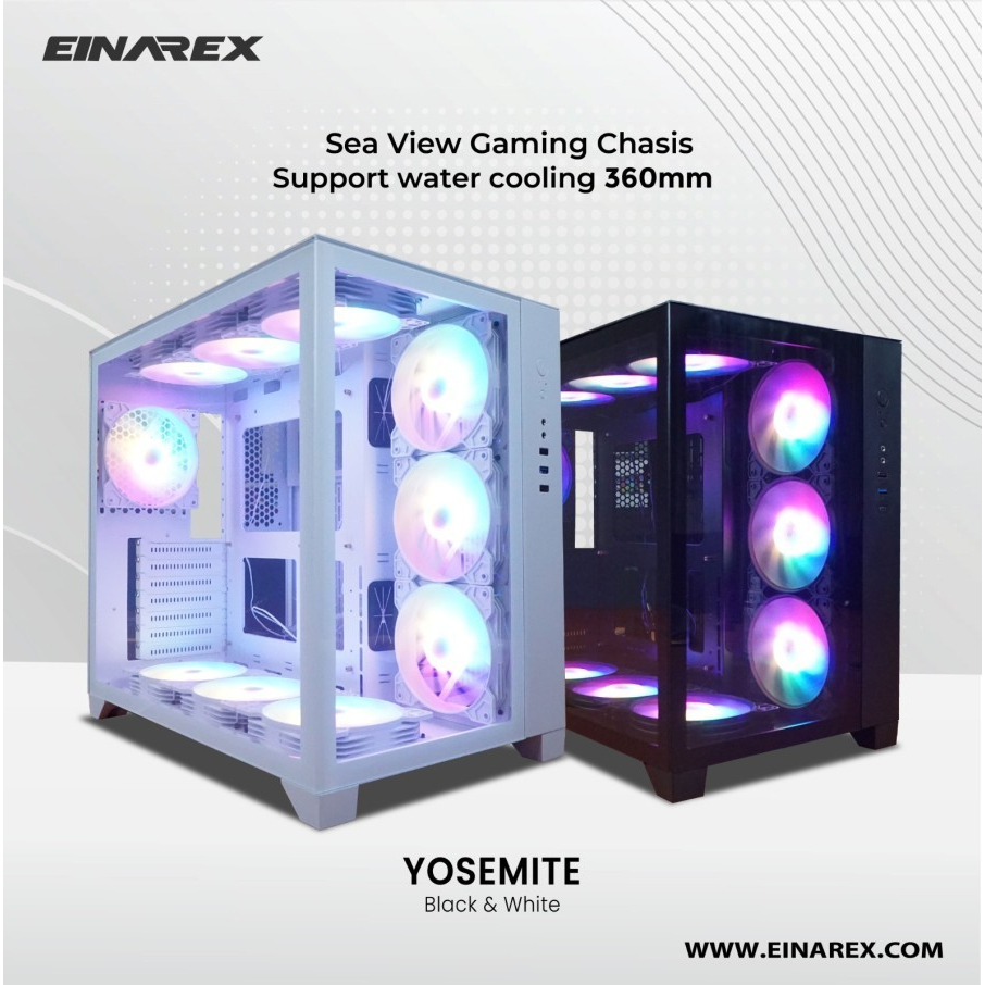 Jual Casing PC Einarex Yosemite ATX USB 3.0 X 2 Slot HDD 3'5x2 Gaming Case | Shopee Indonesia