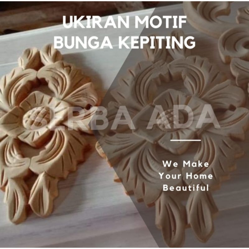 Jual Ukiran Kayu Motif Bunga Kepiting | Shopee Indonesia