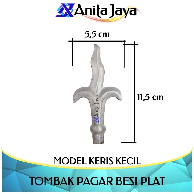 Jual tombak keris besi plat ornamen pagar besi tempa klasik | Shopee ...