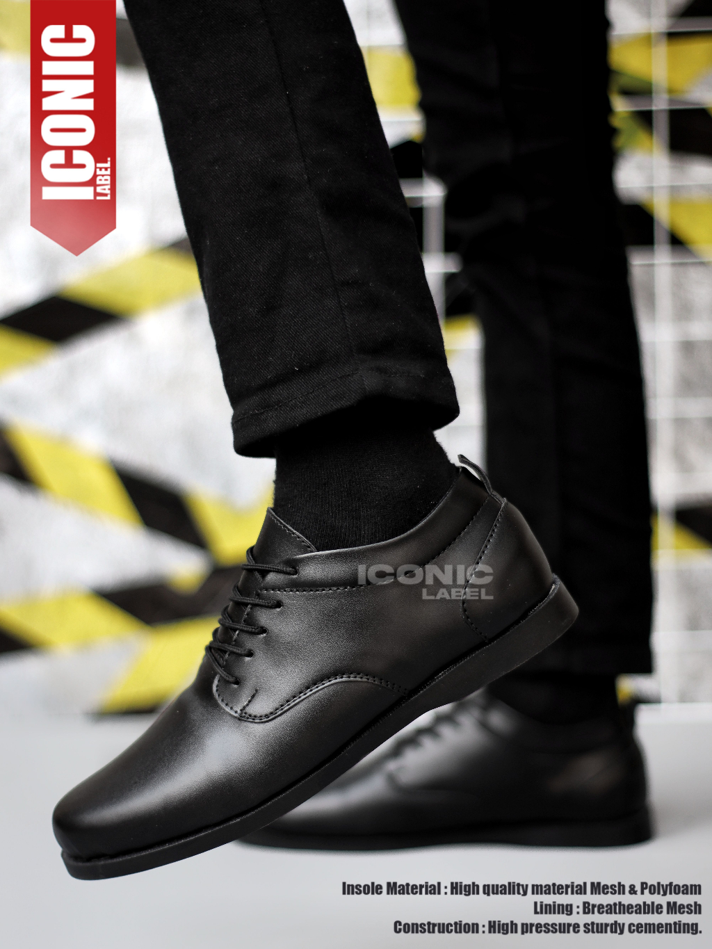 Jual Sepatu Formal Pria Kerja Kantor Kulit Hitam Pantofel Casual Cowok ...