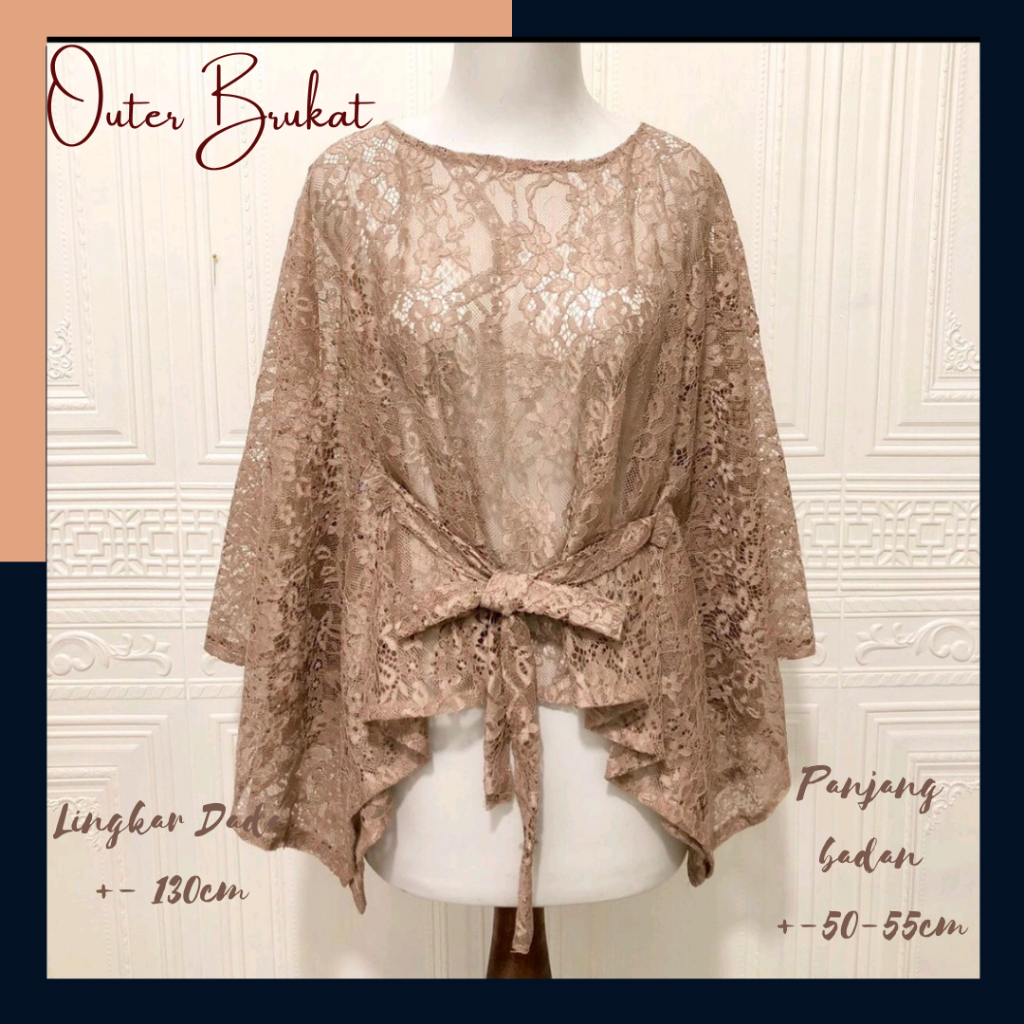 Jual OUTER BROKAT CAPE BAJU PESTA BRUKAT KEKINIAN MURAH CROP KONDANGAN ...