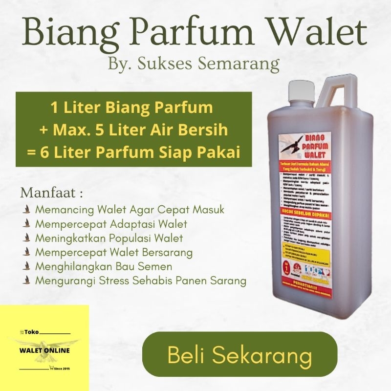 Jual Biang Parfum Walet 1 Liter = 6 Liter Parfum Walet Jadi Aroma ...