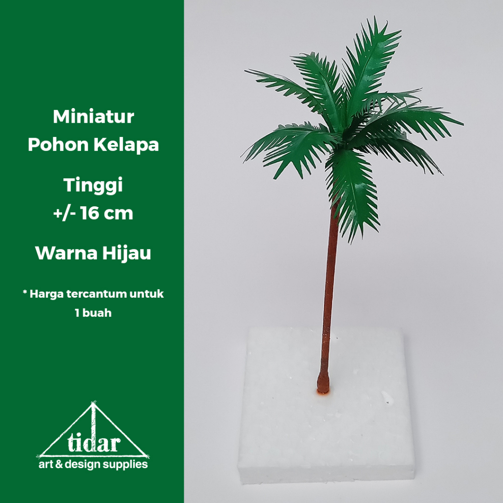 Jual MH - Miniatur Pohon Kelapa Tinggi 16 cm - Maket Tanaman Coconut ...
