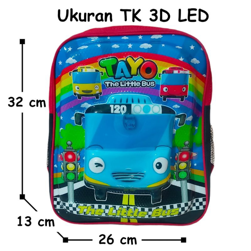 Jual Tas Ransel Anak TK 3D nyala led TAYO | Shopee Indonesia