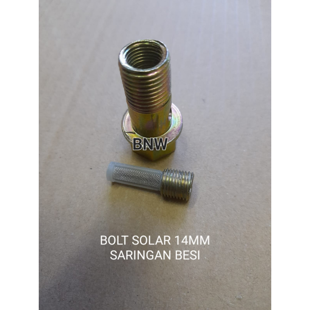 Jual Baut solar 14mm M14 kunci 17 saringan besi | Shopee Indonesia