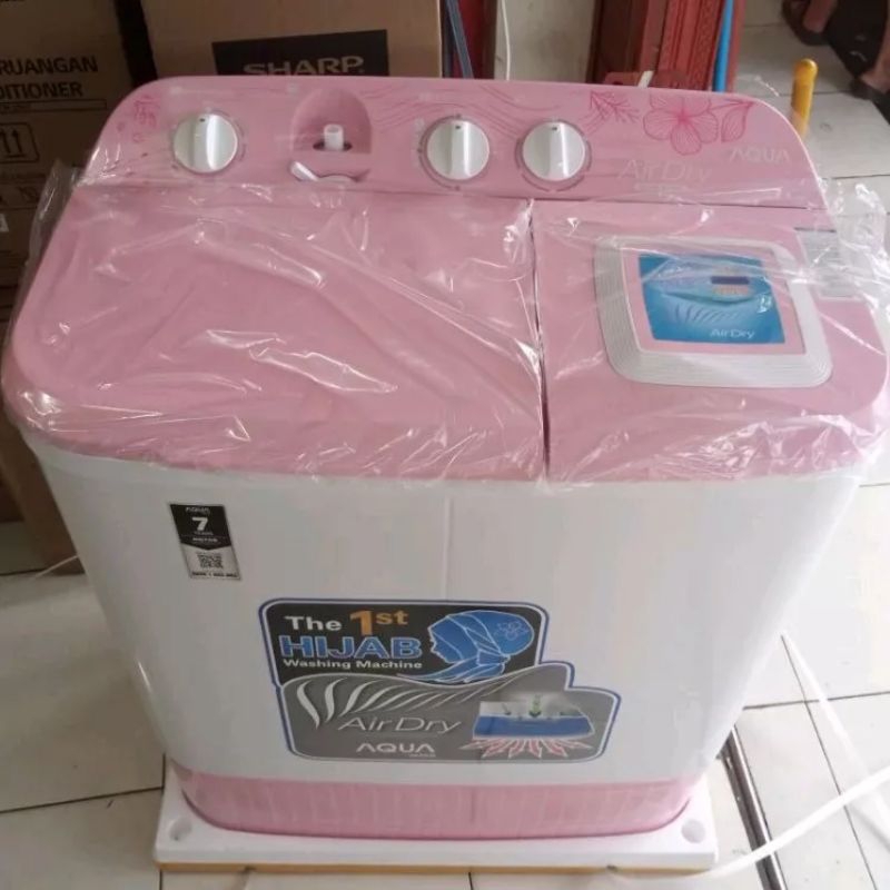 Jual mesin cuci aqua 8 kg type qw 861xt 2 tabung | Shopee Indonesia