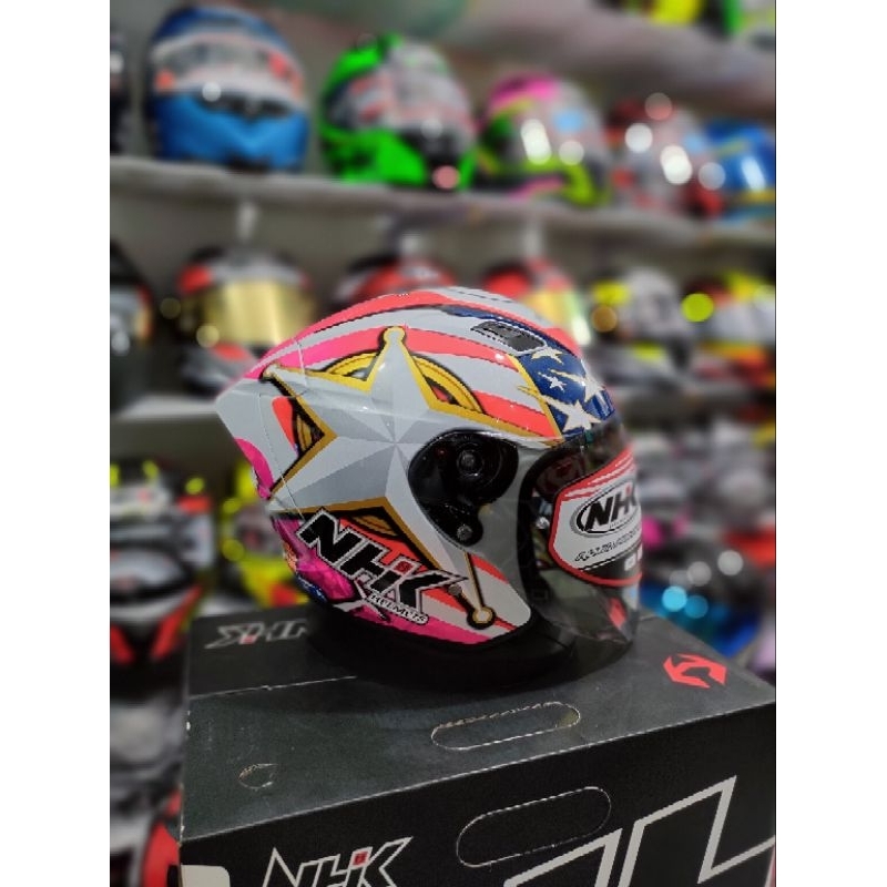 Jual NHK SONE GP PRO ALONSO SERI 7 OPEN FACE HELMET | Shopee Indonesia