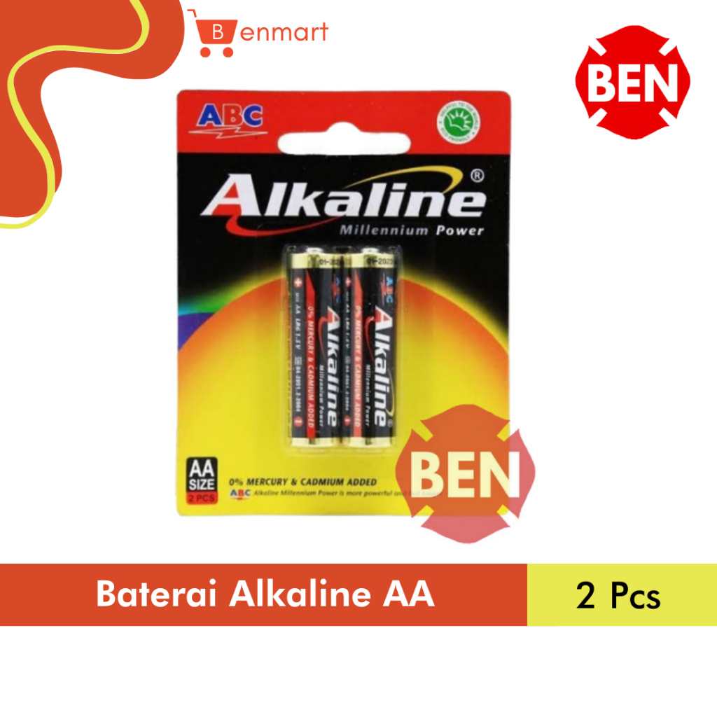 Jual BATU BATERAI ALKALINE AA 1 PASANG 2 PCS - Abc Battery Baterei ...