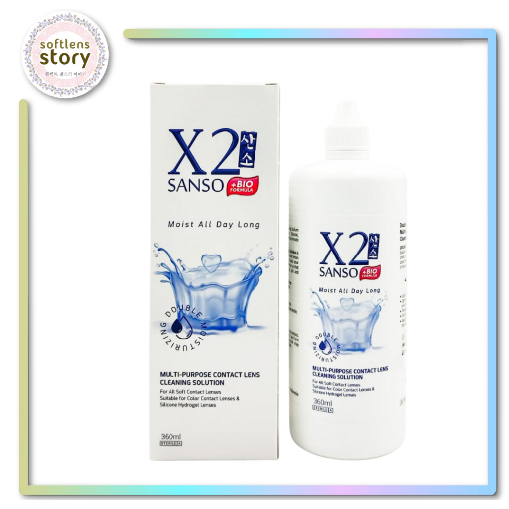 Jual X2 Sanso 360ml Solution Air Softlens | Shopee Indonesia