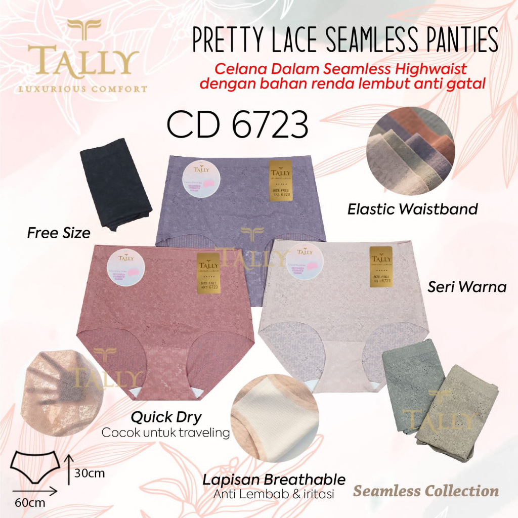 Jual TALLY CD 6723 - CD CELANA DALAM TALLY SEAMLESS 6723 FRESIZE ...