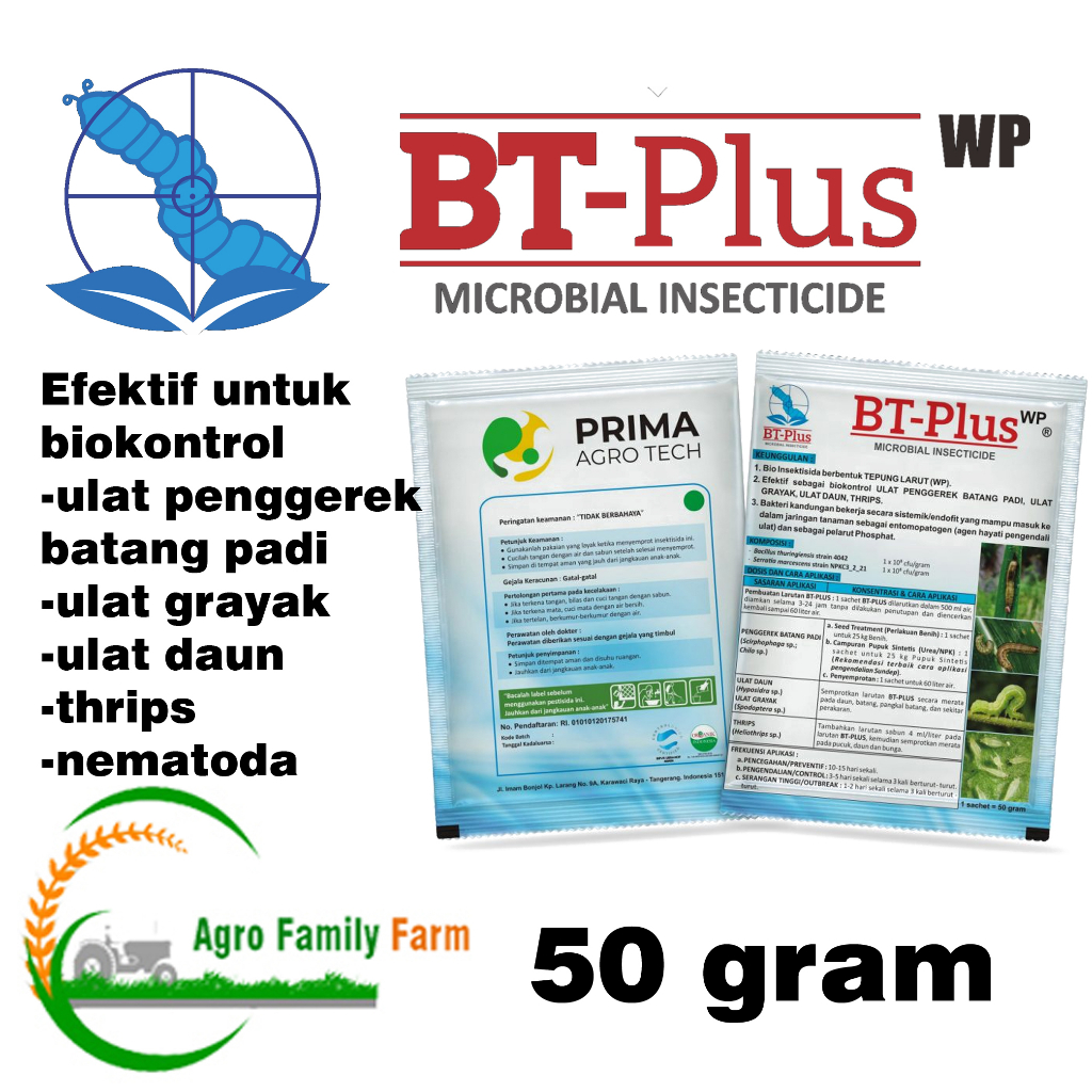 Jual BT-PLUS WP 50 Gram BIO INSEKTISIDA | Shopee Indonesia