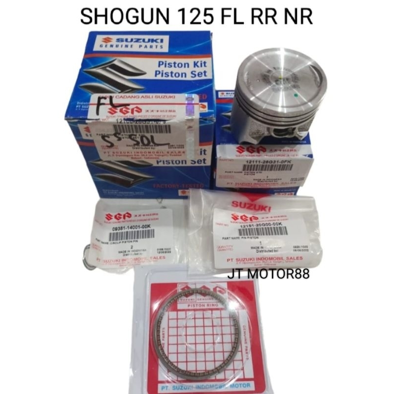Jual PISTON SHOGUN 125 FL RR NR ORIGINAL SET KOMPLIT 12100 28G31 0F0 ...
