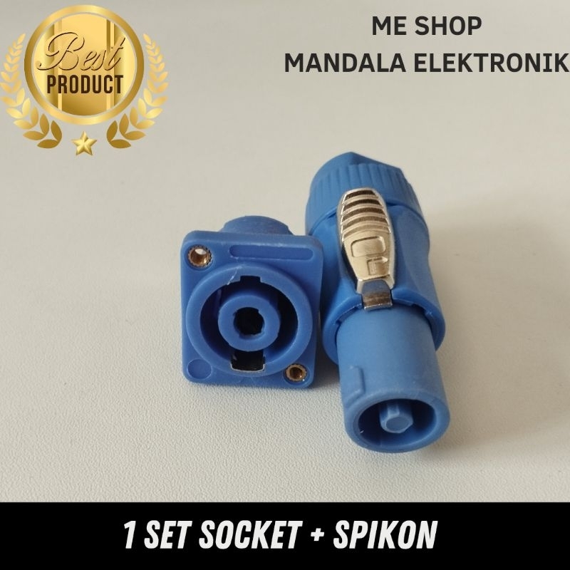 Jual socket spikon/soket spikon plus jack spikon 1set | Shopee Indonesia