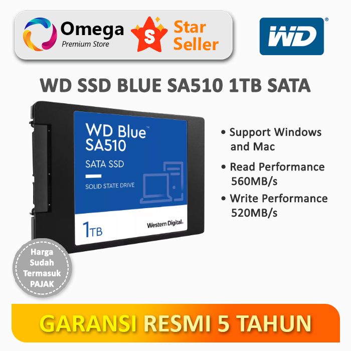 Jual SSD WD Blue SA510 1TB SATA | Shopee Indonesia