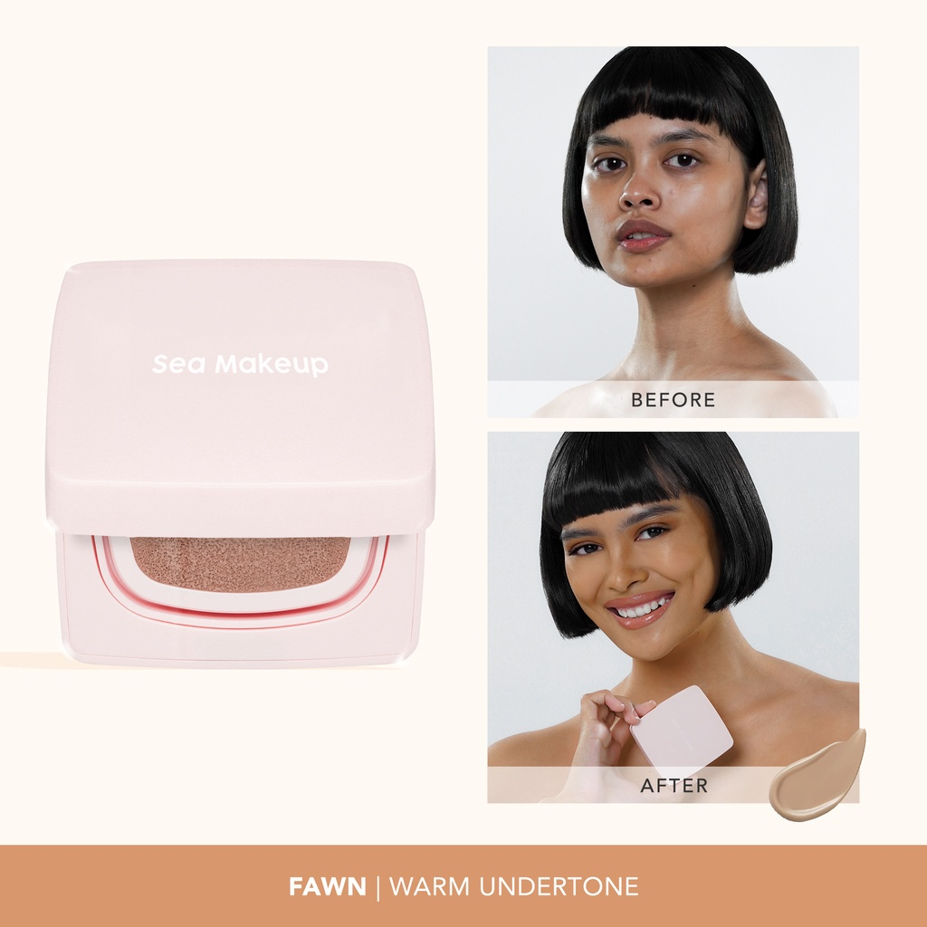 Jual Sea Makeup Fix and Flawless Acne Cover Cushion Full Coverage ...