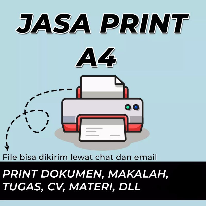 Jual Print Dokumen A4 Cetak HVS Hitam Putih / Warna | Shopee Indonesia