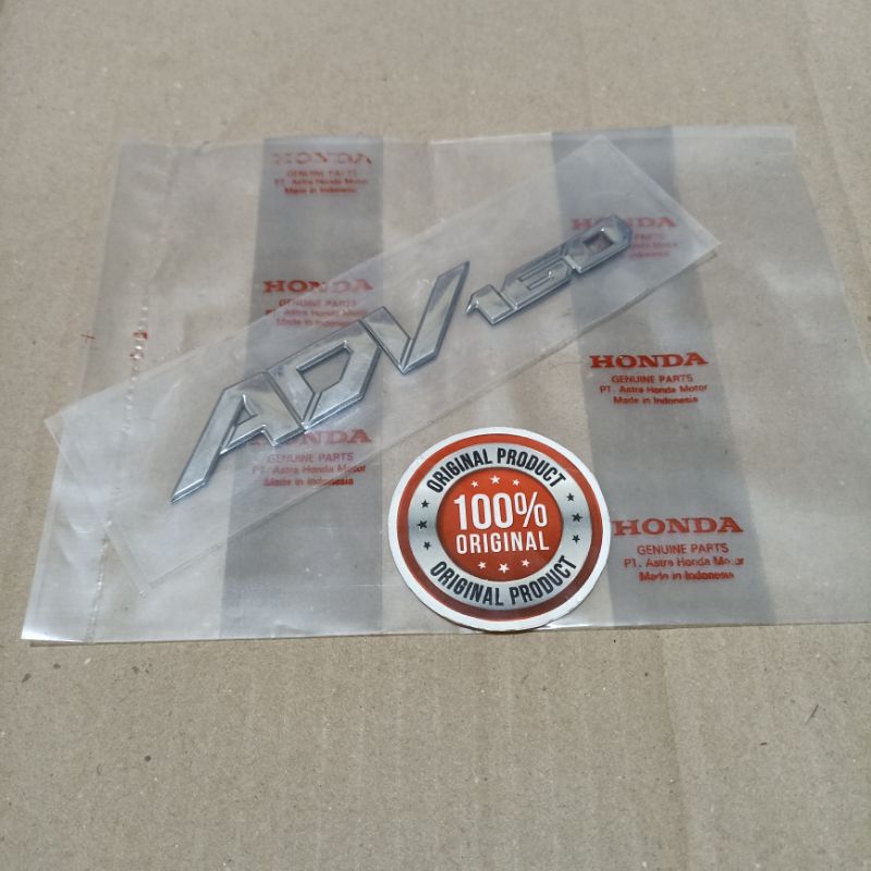 Jual emblem logo tulisan ADV 150 warna silver original | Shopee Indonesia