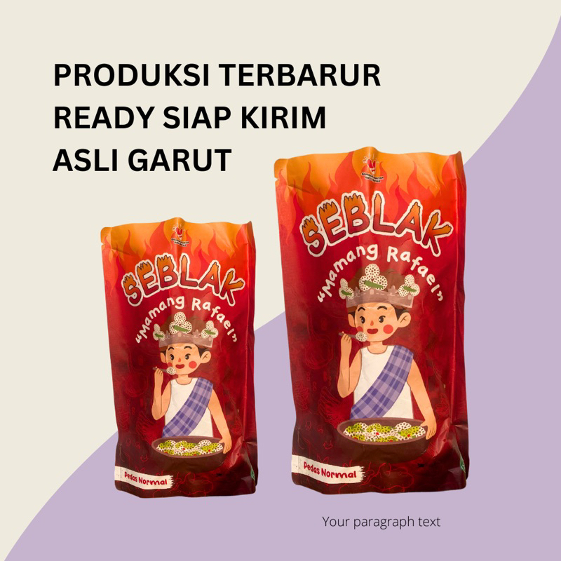 Jual Makanan Ringan Seblak Rafael Instan Komplit Fresh Asli Garut ...