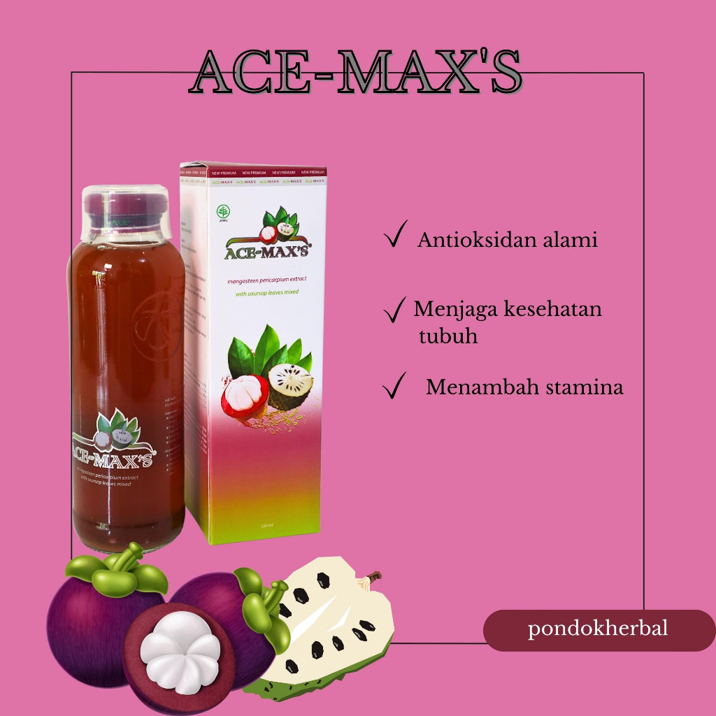 Jual Ace maxs extra kulit manggis 100% asli original 350 ML Herbal Anti Kanker Tumor Benjolan ...