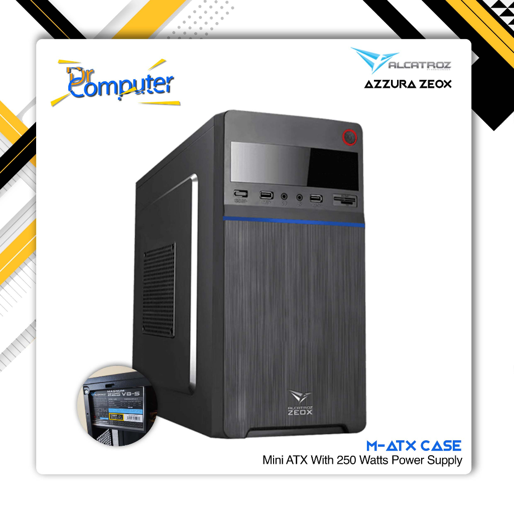 Jual Casing PC Azzura ZEOX Mini ATX With Magnum Pro 225 Power Supply ...