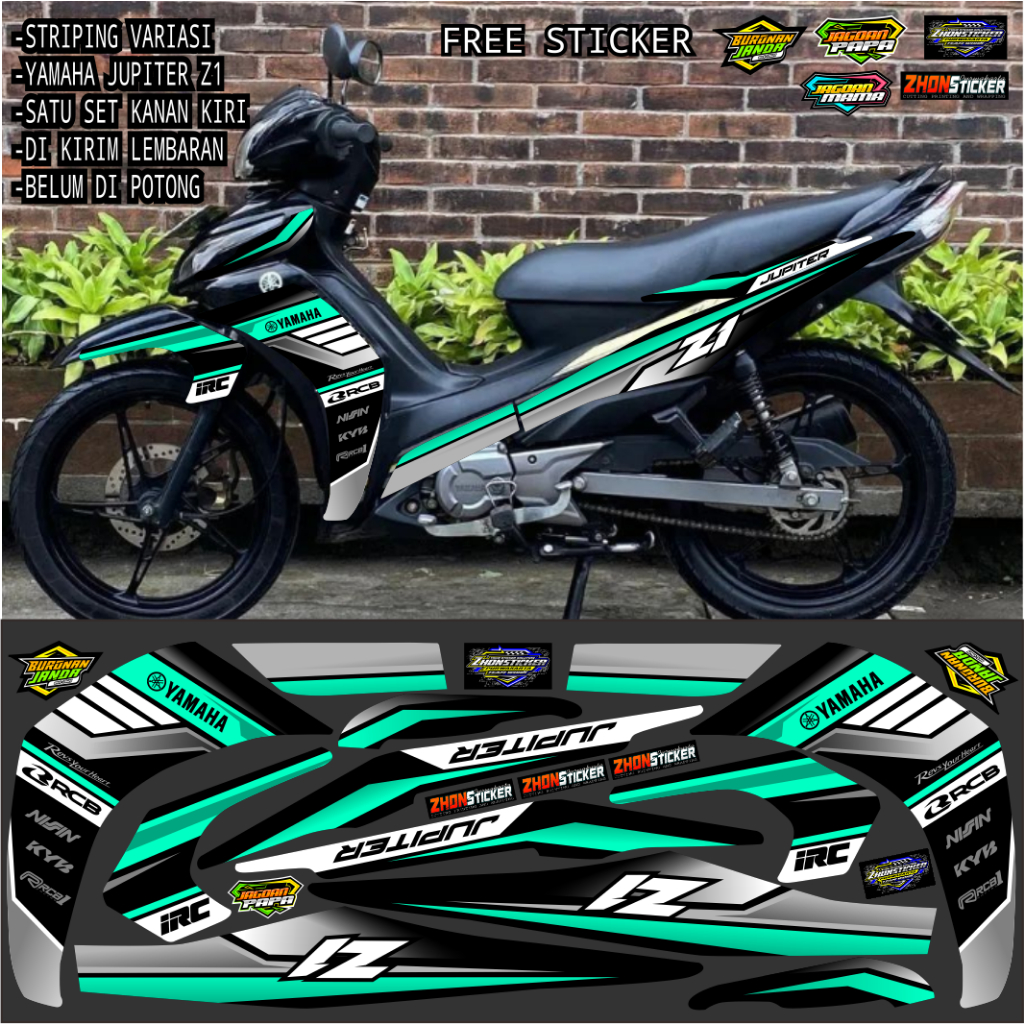 Jual striping variasi yamaha JUPITER Z1 sticker racing rcb variasi list ...