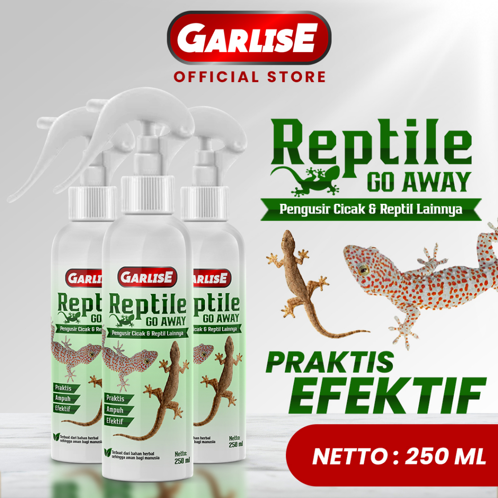 Jual GARLISE REPTILE GO AWAY PENGUSIR CICAK SPRAY 250 ML LIZARD ...