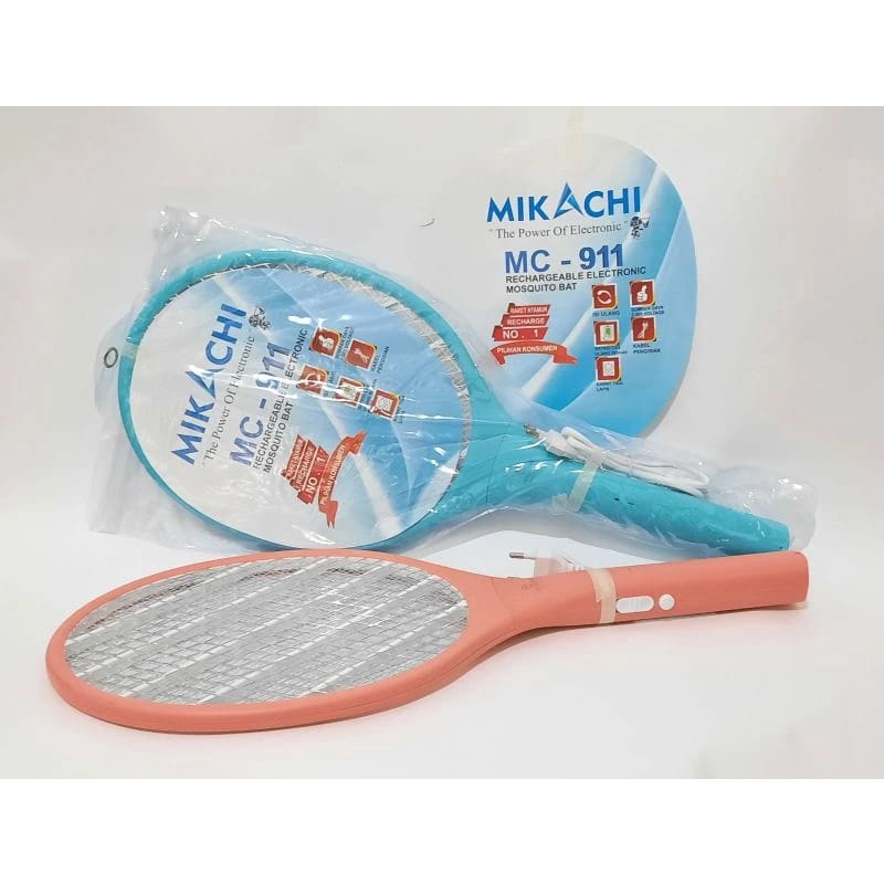 Jual RAKET NYAMUK MIKACHI MC-911 / MC-91 + SENTER | Shopee Indonesia
