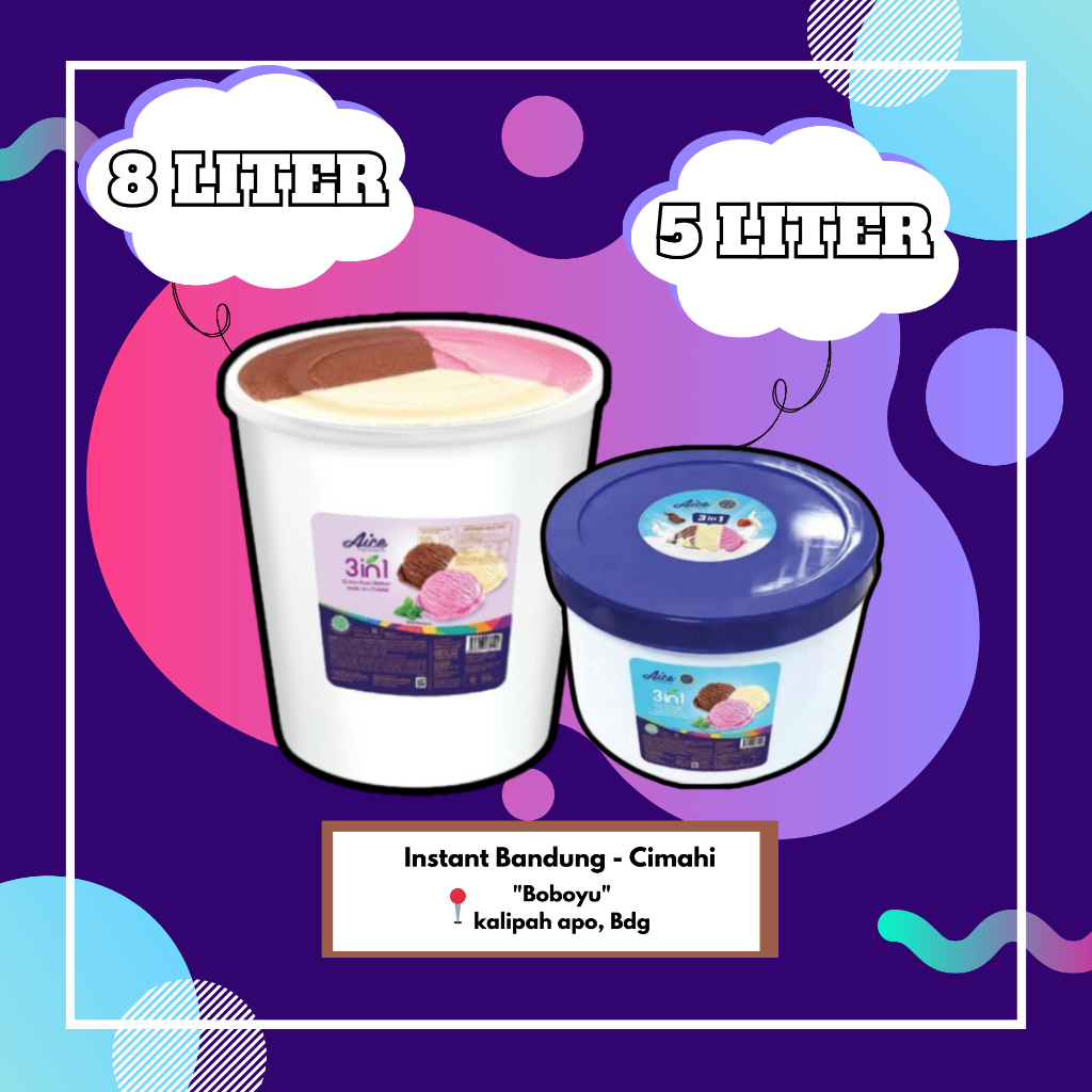 Jual Es Krim Ember Aice 5 Liter / 8 Liter Ice Cream Aice Es krim Ember ...