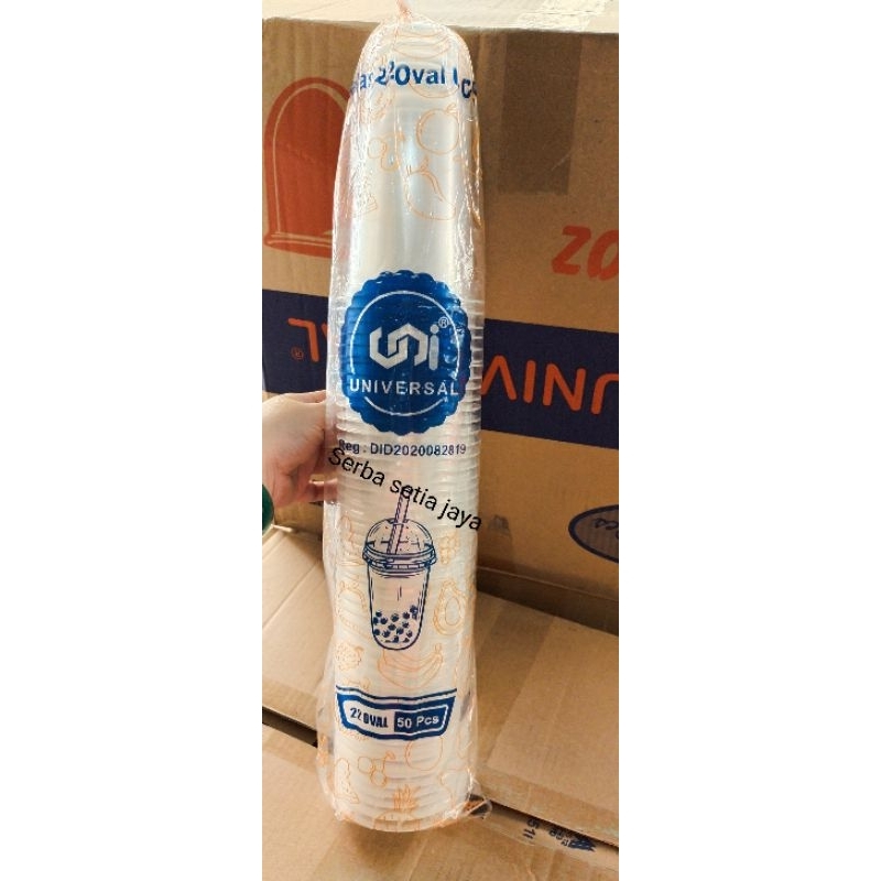 Jual 18 22oz OVAL (UNIVERSAL) GELAS PLASTIK /CUP PLASTIK COCOK UNTUK ES ...