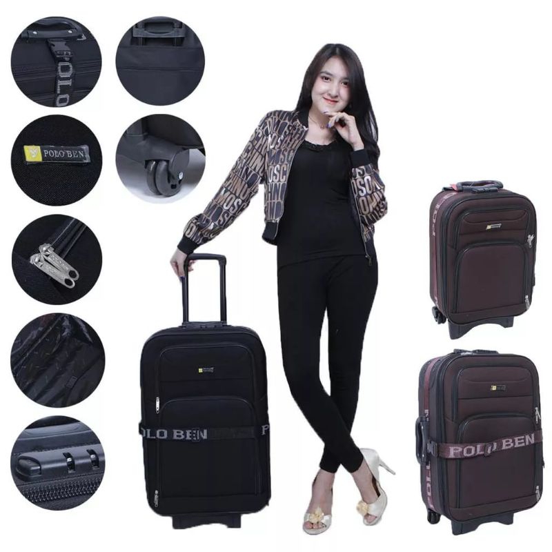 Jual koper kain 16 inch / Koper Cabin / koper bahan Kanvas | Shopee ...