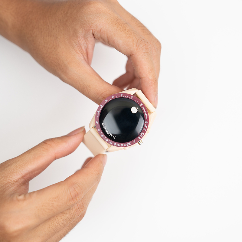 Jual Jam Tangan Wanita Pria Couple Tali Rubber Minimalis Digital ...