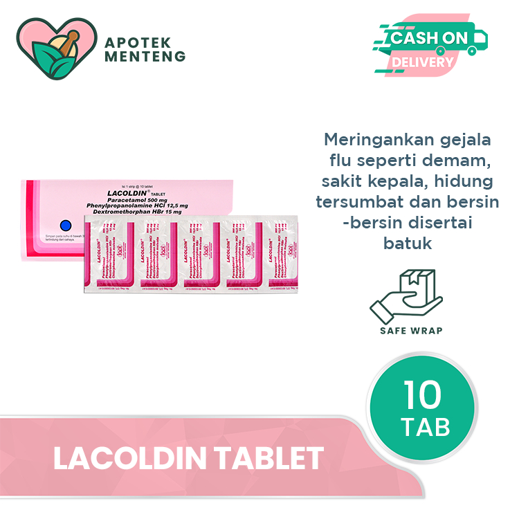 Jual Lacoldin 10 Tablet - Obat Pereda Flu dan Batuk | Shopee Indonesia