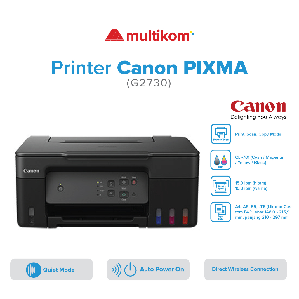 Jual Printer Canon Pixma G2730 Print Scan Copy InkTank Tabung | Shopee ...