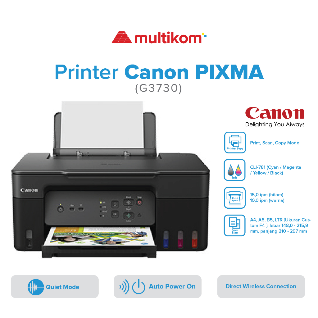 Jual Printer Canon PIXMA G3730 Wireless Wifi Print Scan Copy INCLUDE ...